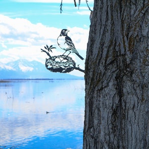 Steel Robin With Nest Decoration - Etsy