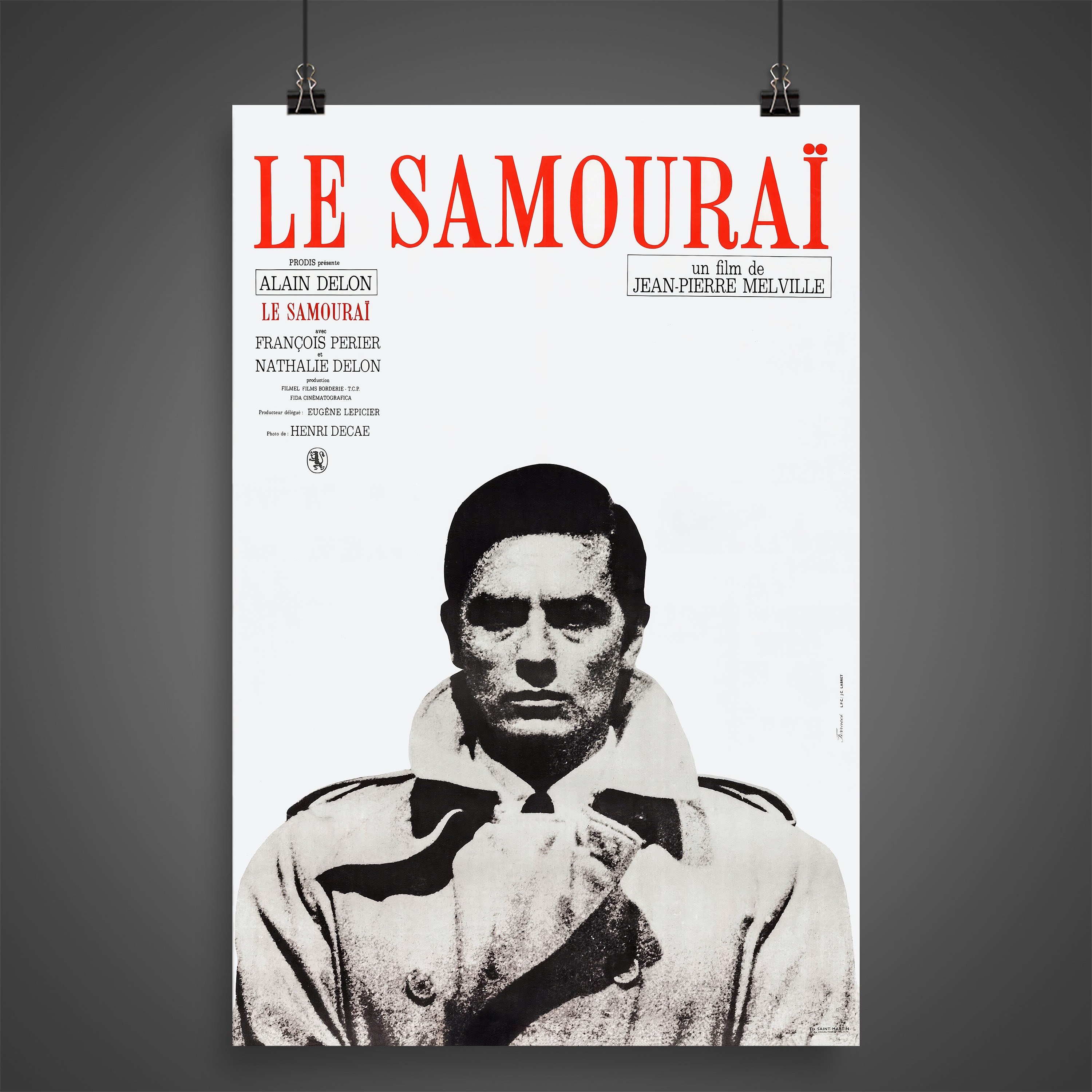 Le Samourai (1967) - Vintage French Movie Poster (61x91cm) - Etsy