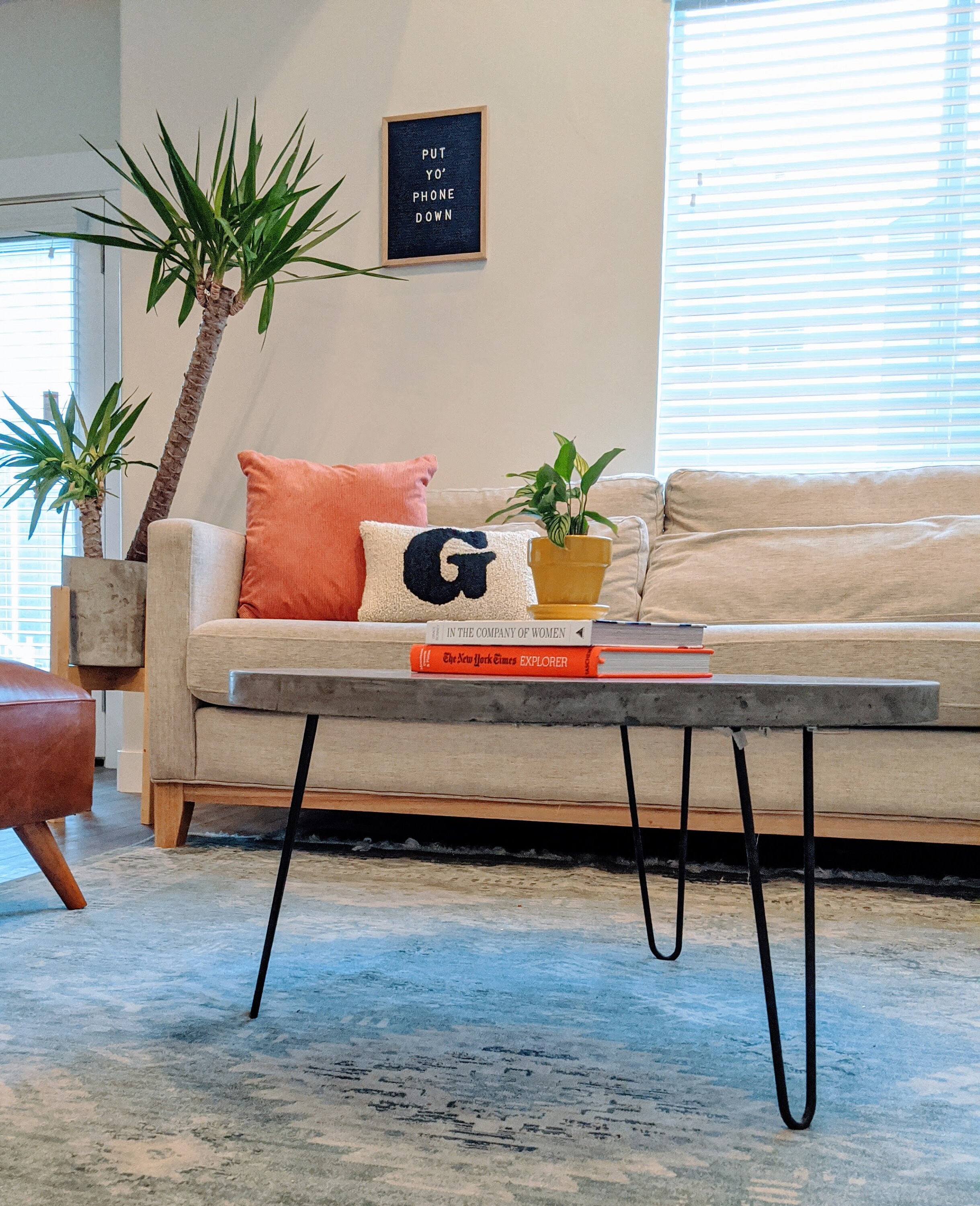 Concrete Kintsugi Round Coffee Table - Etsy