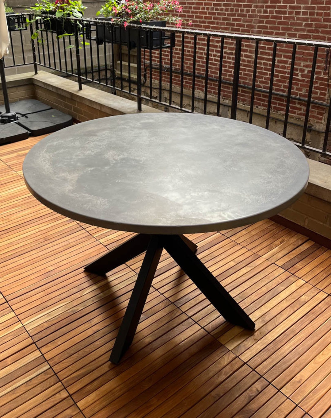 Round Concrete Dining Table Dining Table Round Table, Concrete Table ...