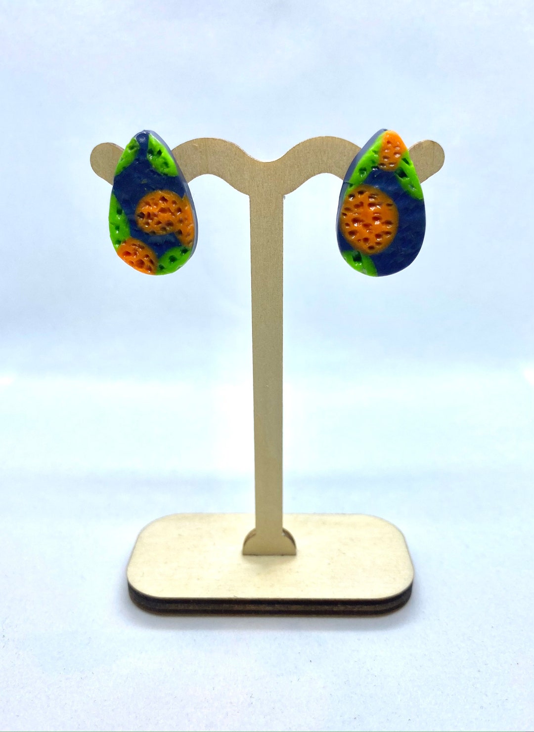 Patterned Stud Earrings - Etsy
