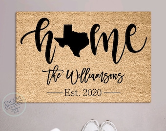Welcome to Our Little Piece of Texas State Welcome Mat - Etsy