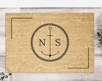 Nautical Welcome Mat | Etsy