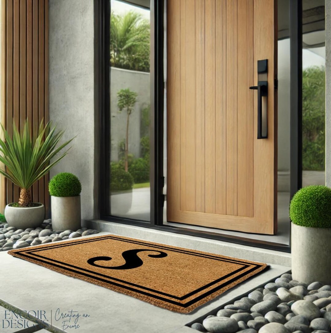 Simple Monogram Door Mat | Wedding Gift | Custom Doormat | Family ...