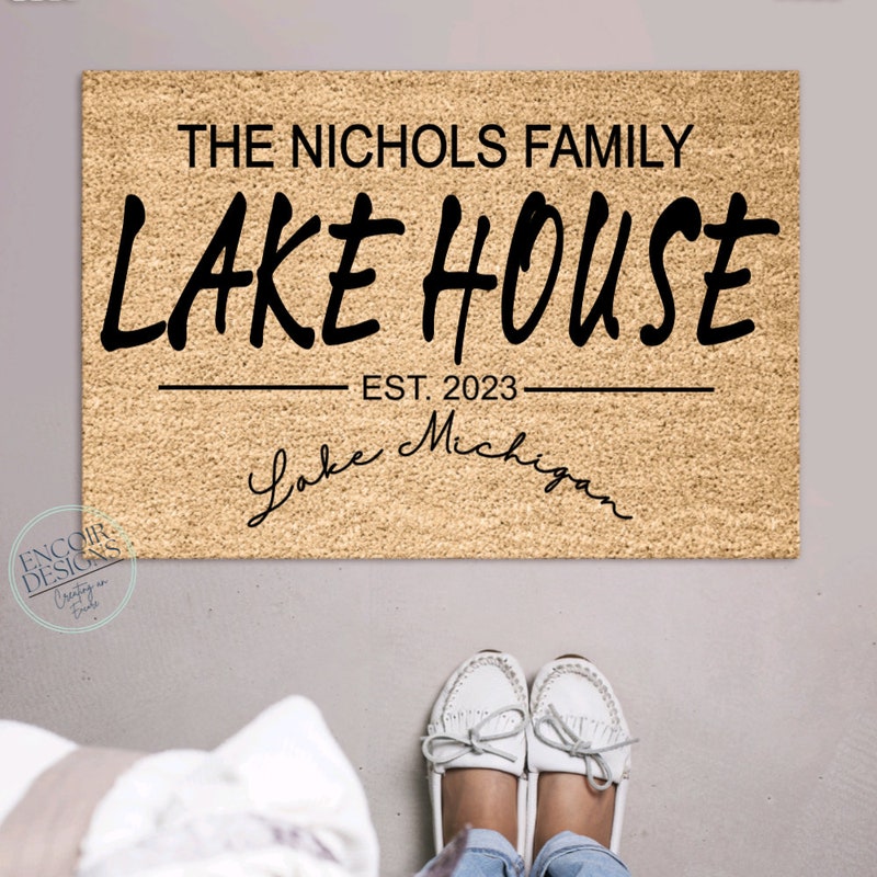 Lake Welcome Mat - Etsy