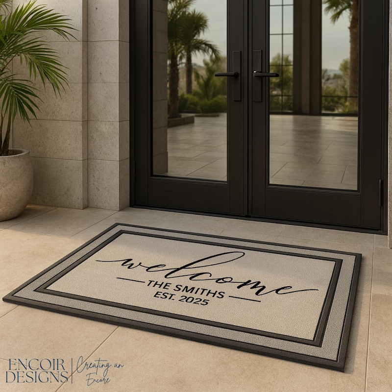 Custom Personalized Welcome Mats - Etsy