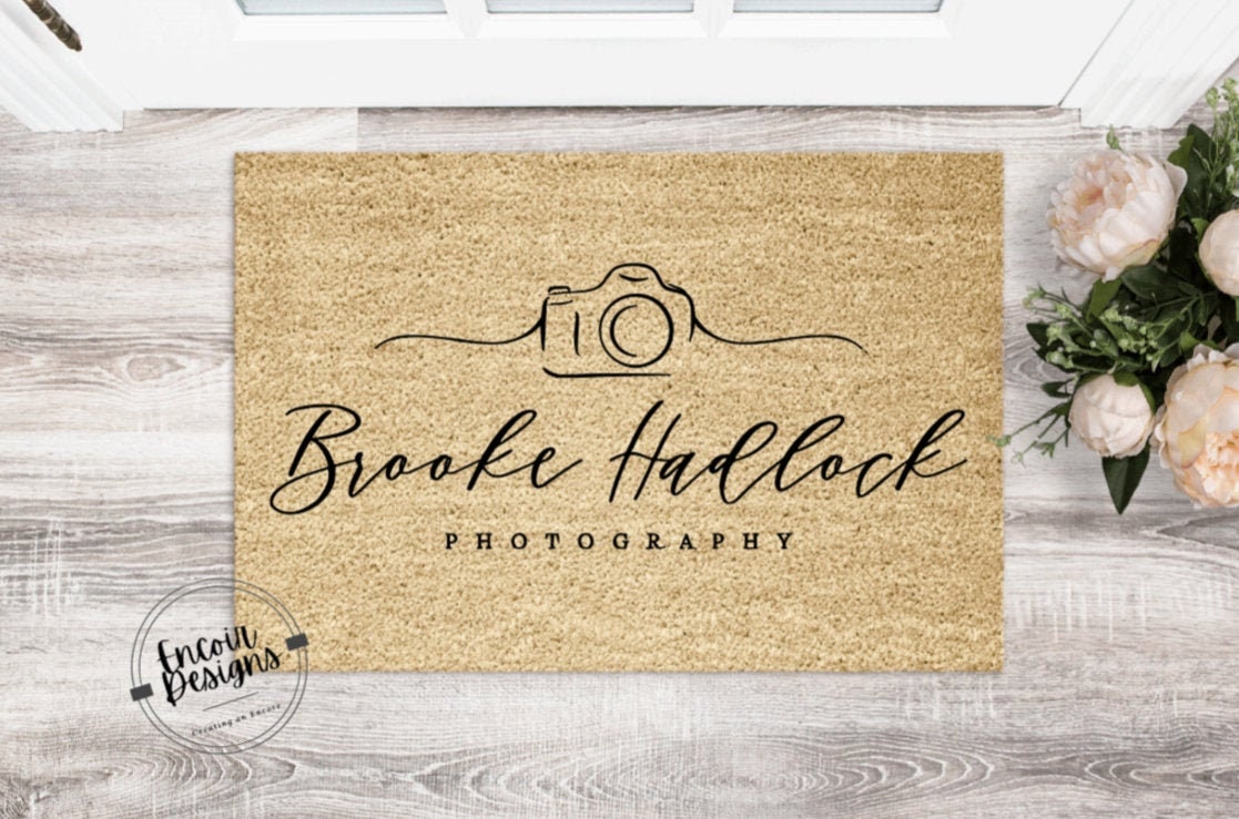 Custom Business Logo Door Mat Your Text Here Personalized | Etsy