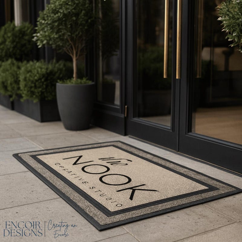 Name Black Doormat - Etsy
