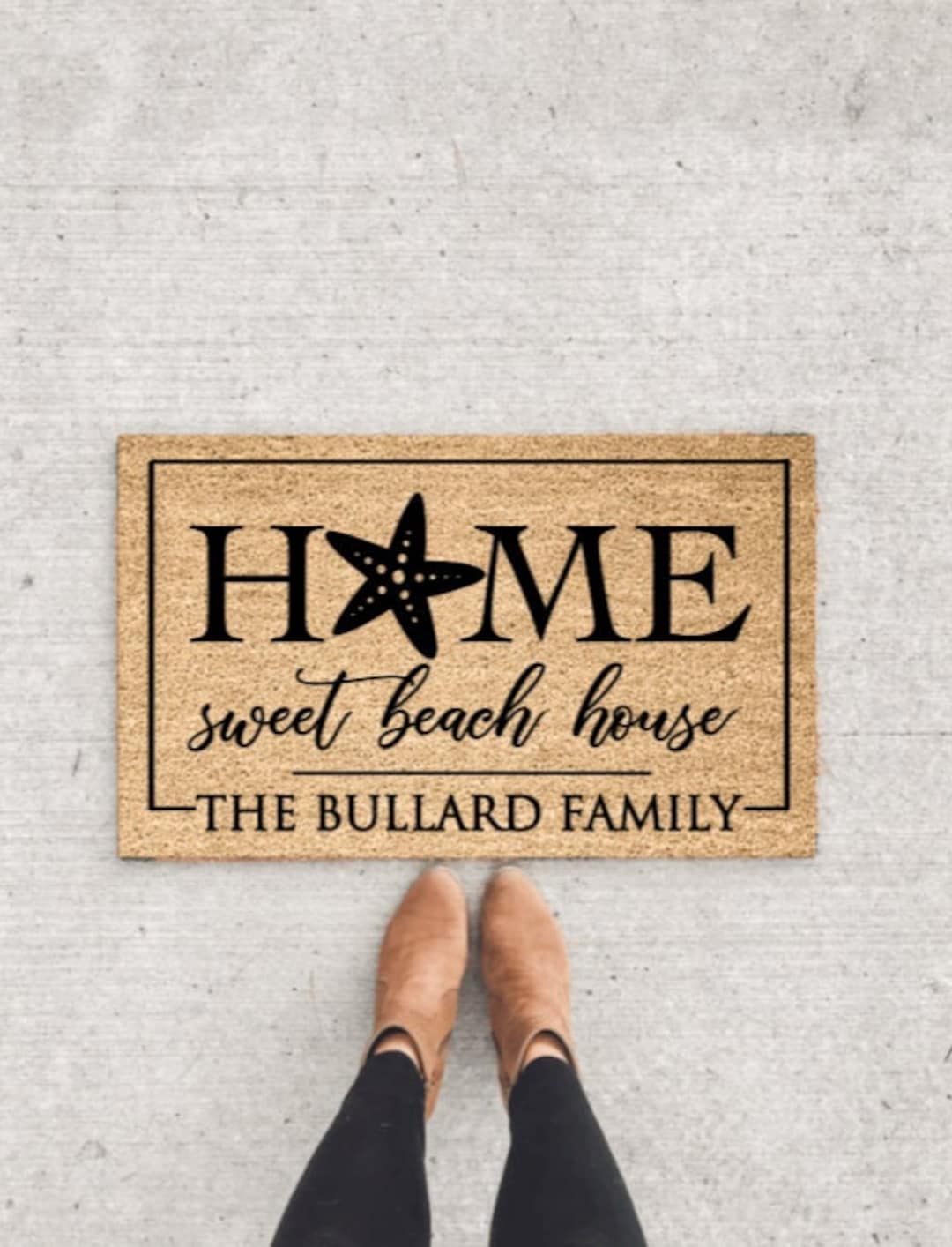 Welcome to Our Beach House Custom Name | Welcome Mat | Housewarming ...