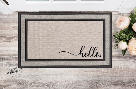 Heart Home Welcome Mat Cute Simple Doormat Welcome Mat | Etsy