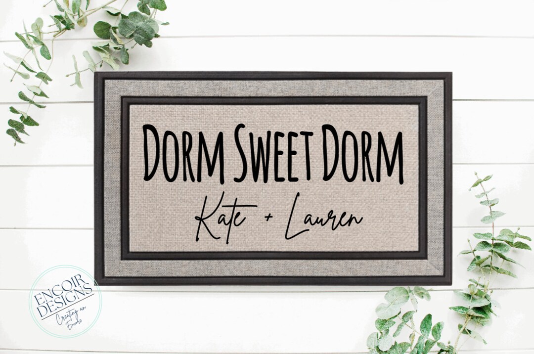 Dorm Sweet Dorm Doormat | Housewarming Gift | Student Name Doormat ...