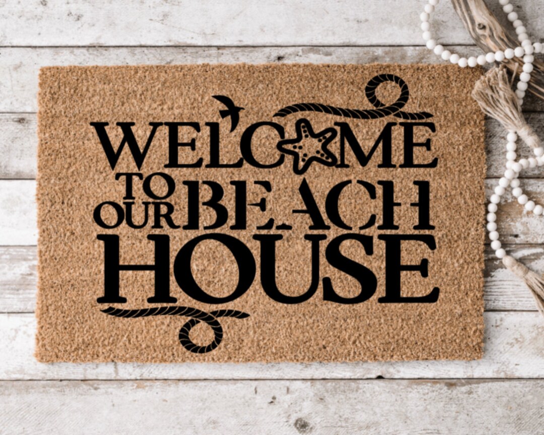 Welcome to Our Beach House Custom Name | Welcome Mat | Housewarming ...