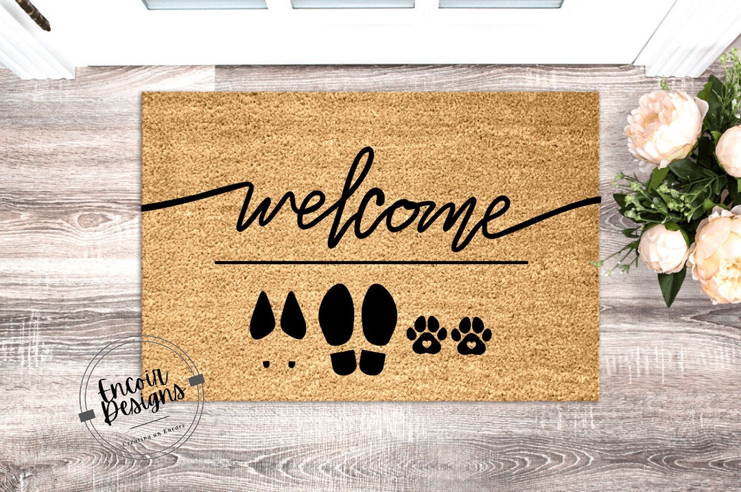 Family & Pet Welcome Mat | Custom Names Doormat | Welcome Mat ...
