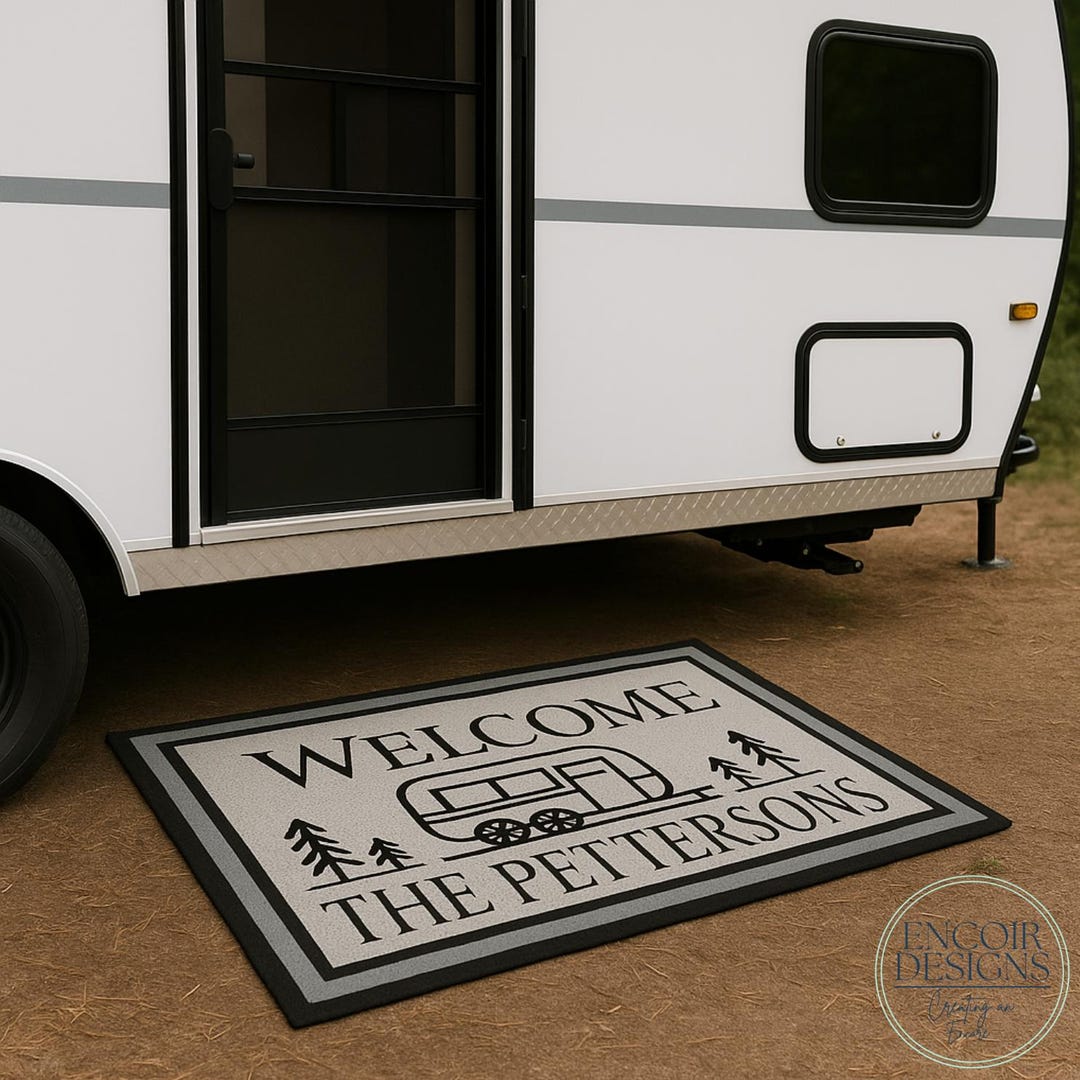 Custom Camper Doormat | Personalized RV Welcome Mat With Family Name ...