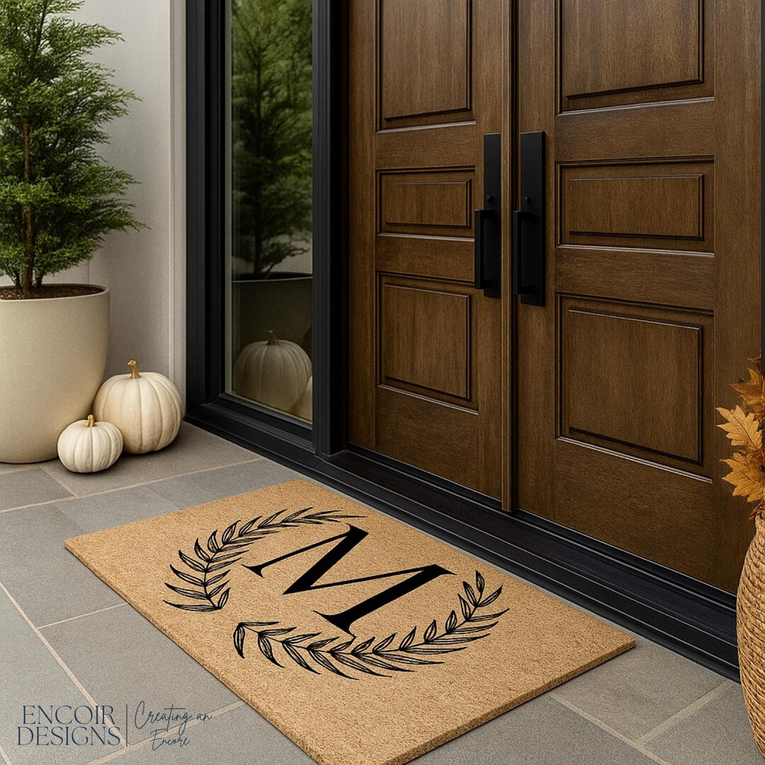 Simple Monogram Door Mat | Wedding Gift | Custom Doormat | Family ...