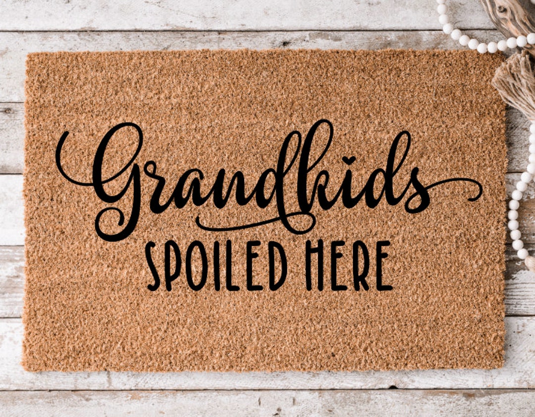 Grandkids Spoiled Here | Wedding Gift | Custom Doormat | Personalized ...