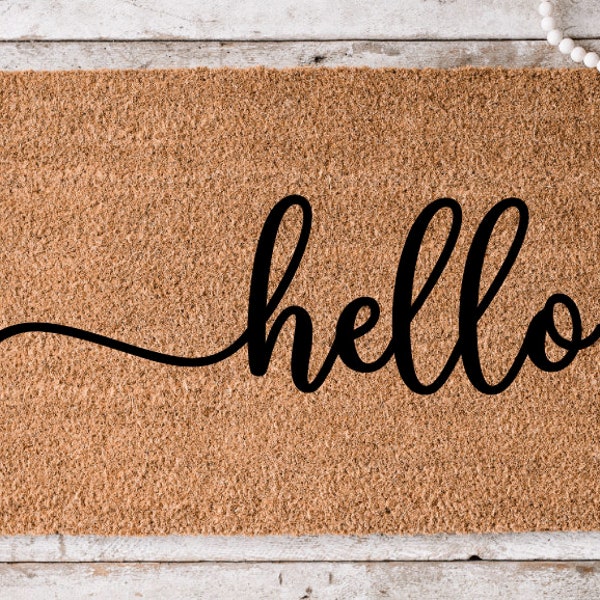 Hello Doormat - Etsy
