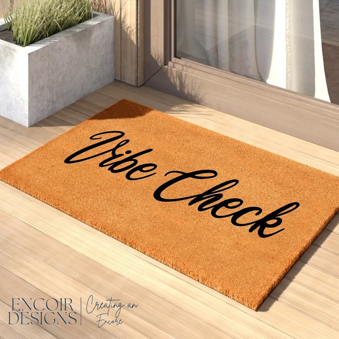 Vibe Check Doormat| Wedding Gift | Custom Doormat | Family Monogram ...