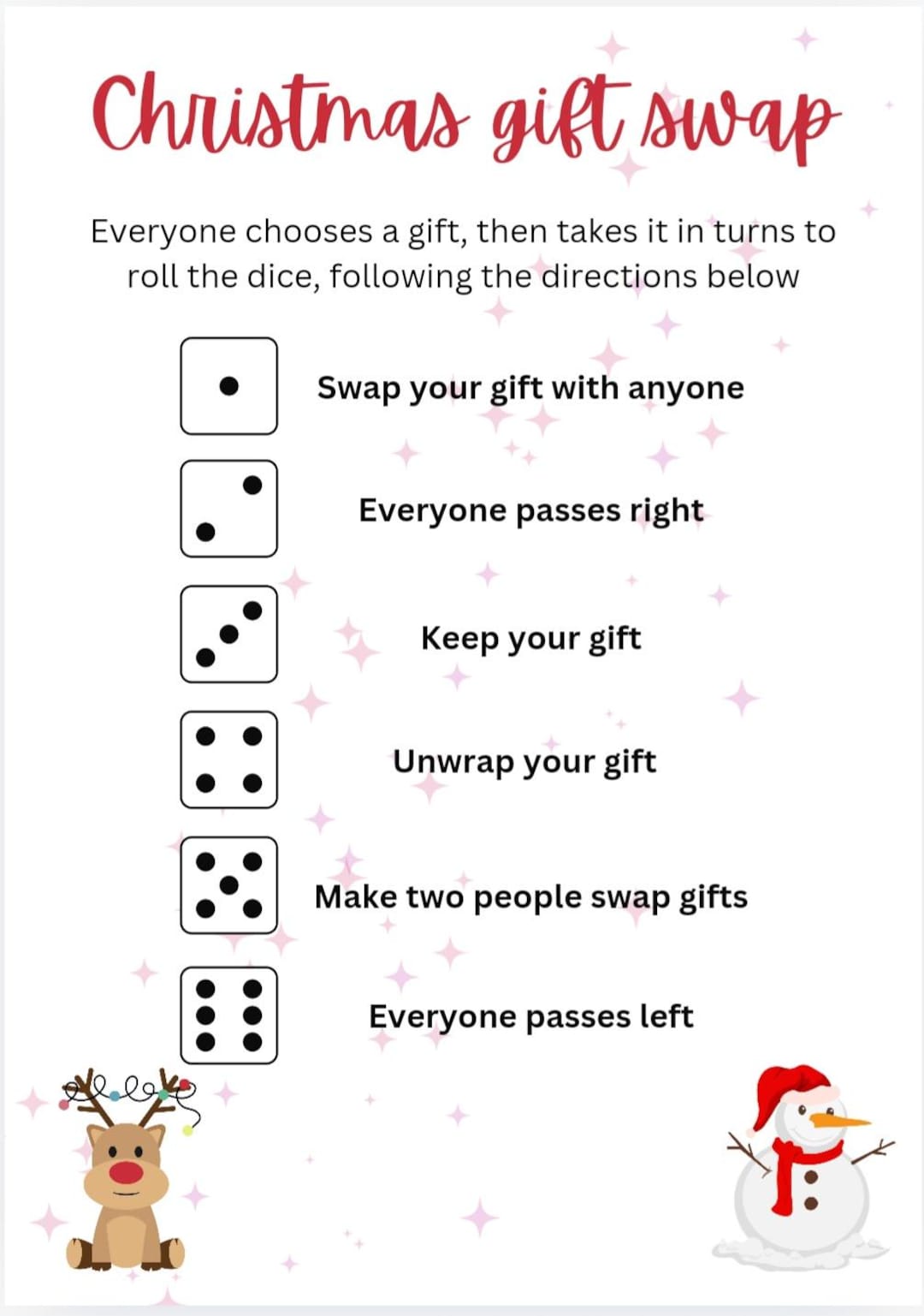 Christmas Gift Swap Game - Etsy