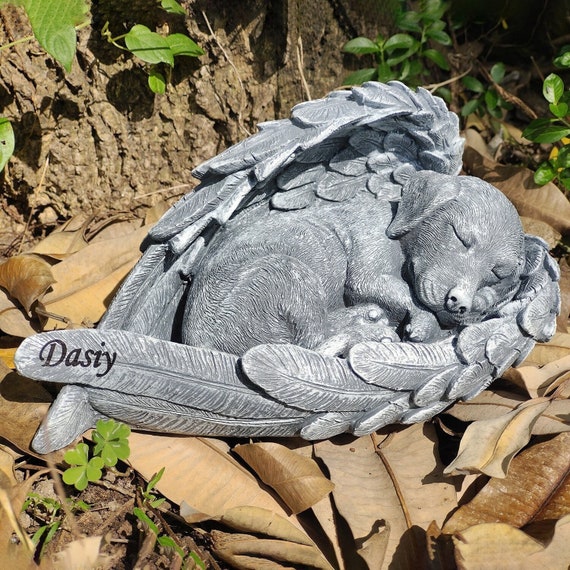 Personalized Dog Memorial Stone Dog Memorial Statue Engraved - Etsy