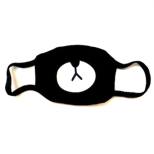 Animal Face Mask Bear Washable Black Fun Cool Roblox Face Cover Cute ...