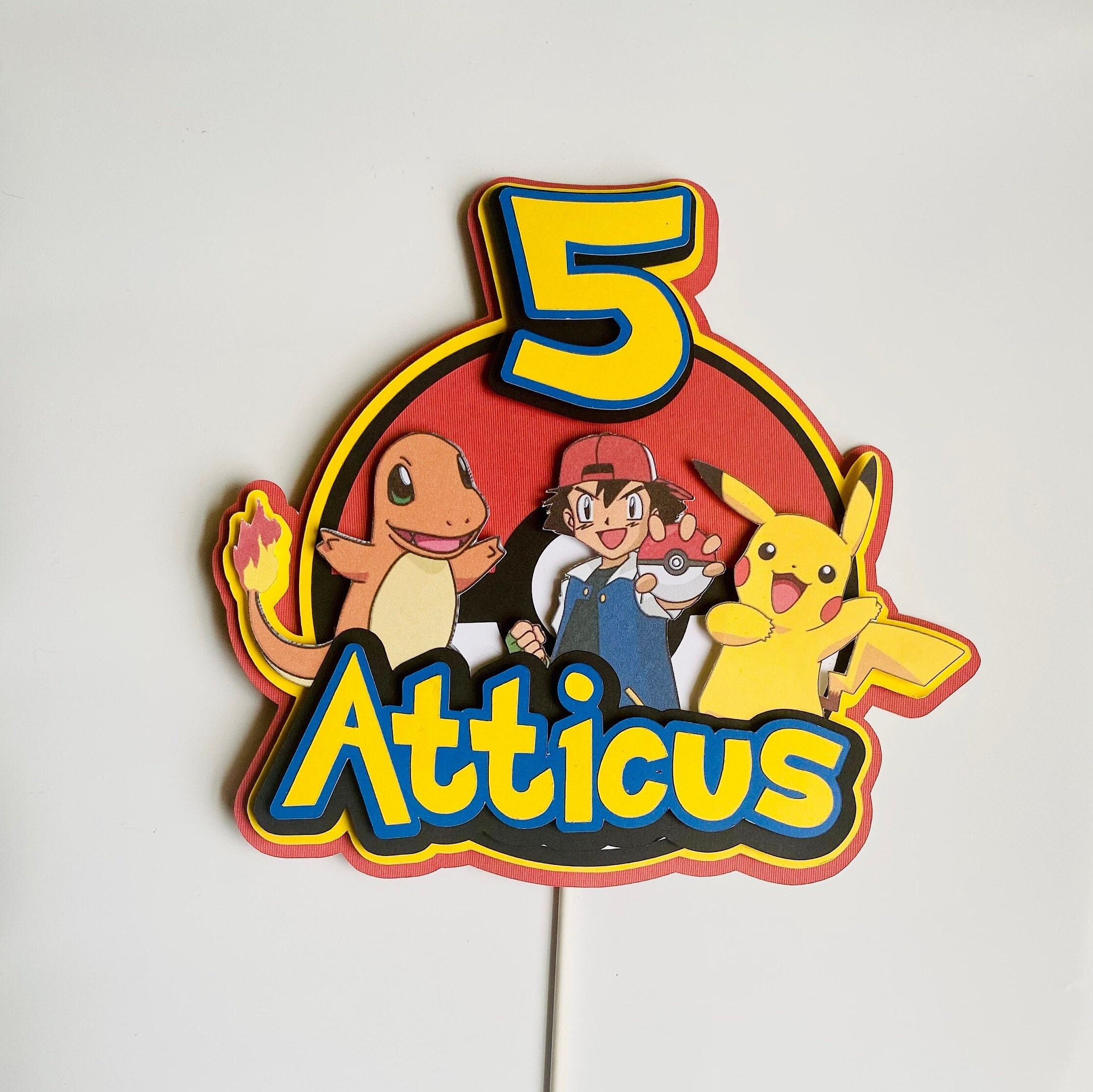 Pokémon Cake Topper Pokémon Birthday Party Pikachu Cake - Etsy UK