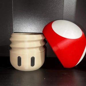Medium Mario Inspired Mushroom Container - Etsy
