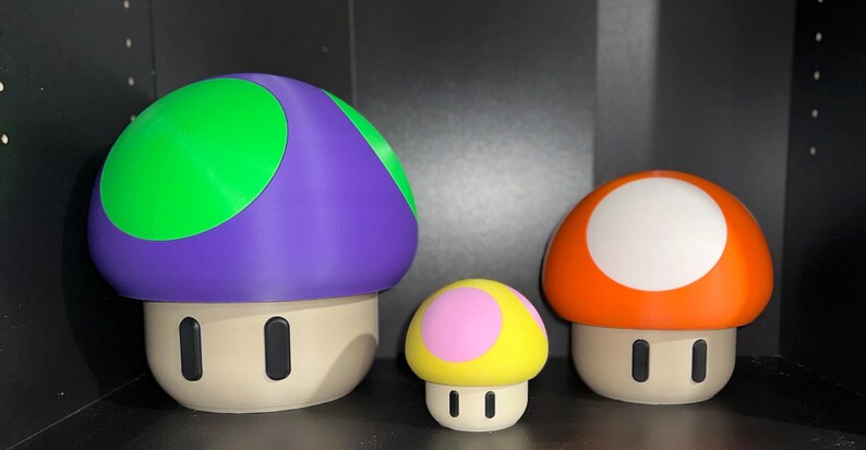 Medium Mario Inspired Mushroom Container - Etsy