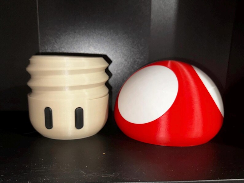 Medium Mario Inspired Mushroom Container - Etsy