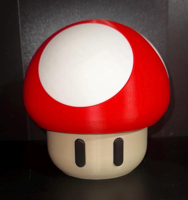 Medium Mario Inspired Mushroom Container - Etsy