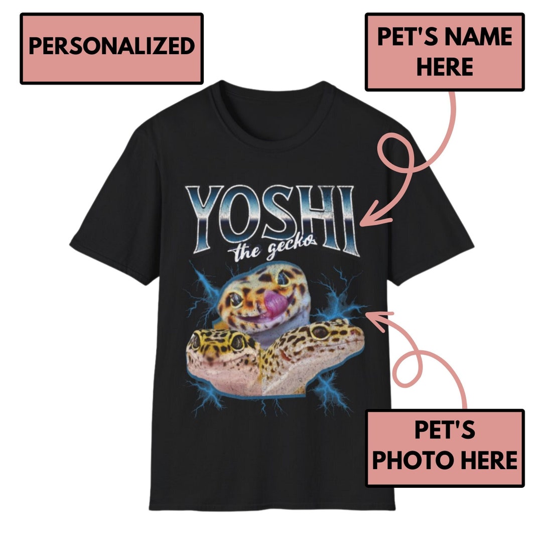 Personalized Bootleg Vintage 90s Gecko T-shirt, Funny Custom Gecko Pet ...