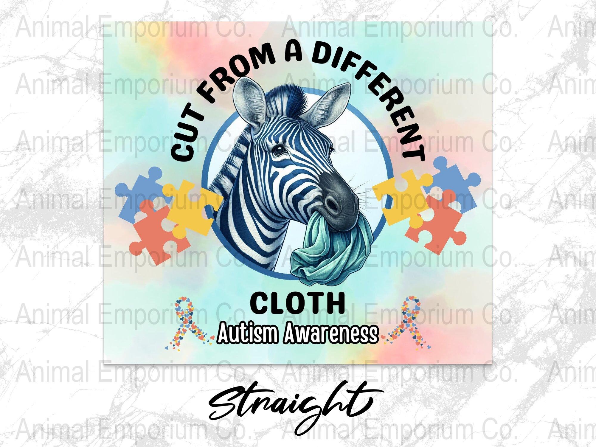 Zebra Autism Awareness Month Sublimation Wrap, It's OK to Be Different ...