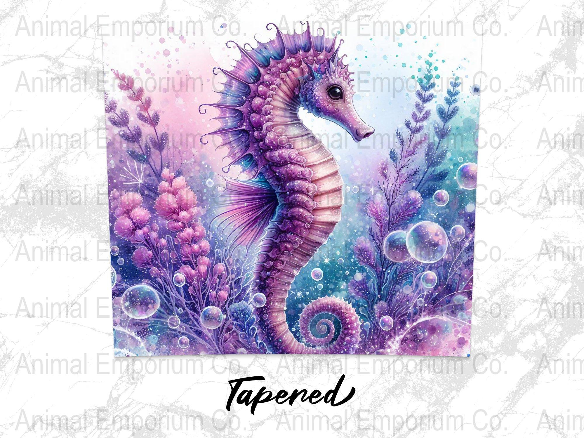 Seahorse 20oz Skinny Tumbler PNG Wrap, Marine Life Straight Tumbler ...