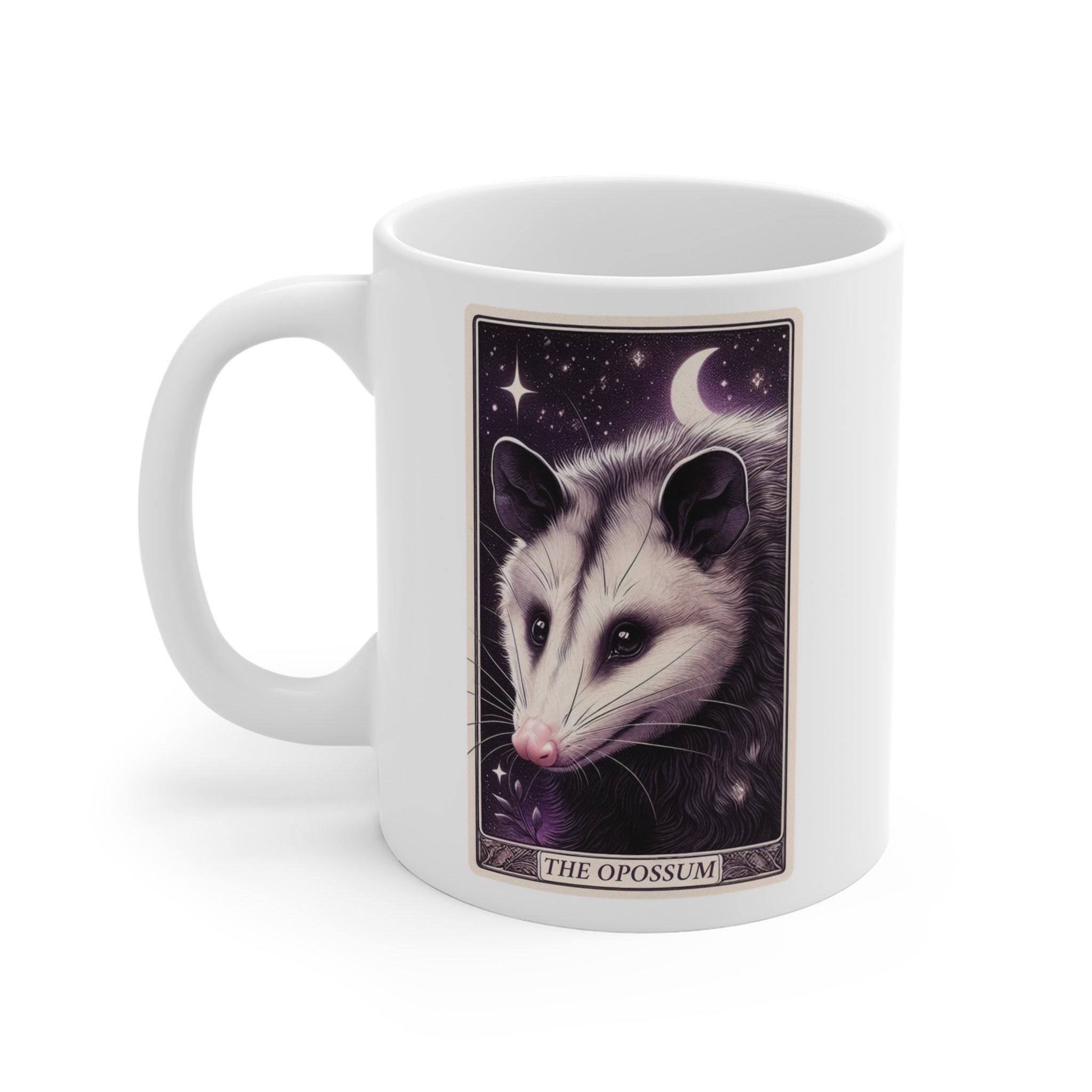 Cute Opossum Tarot Card Coffee Mug for Possum Lover, Possum Mystical ...