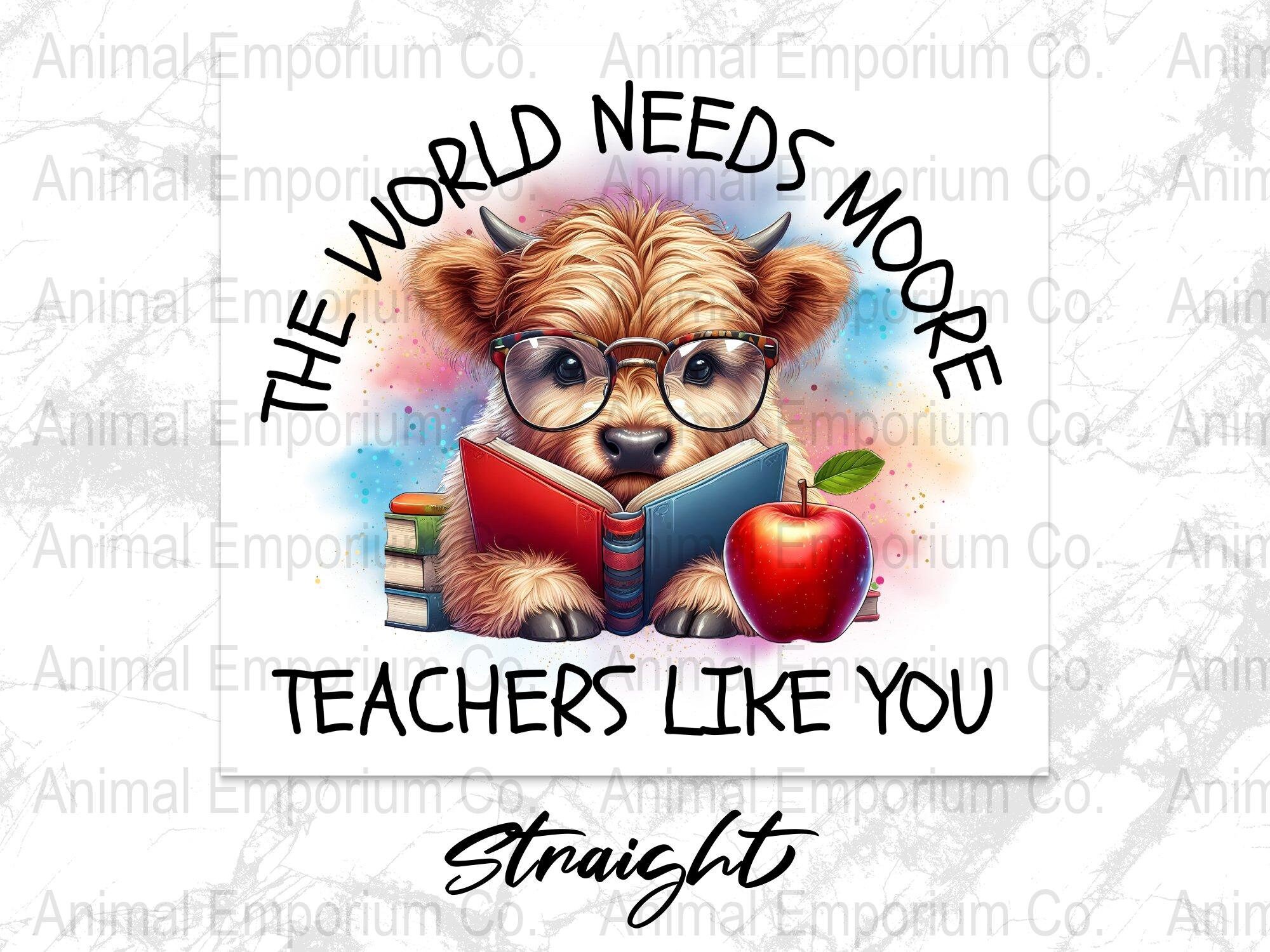 Highland Cow Teacher Appreciation Day 20oz Skinny Tumbler Wrap, Thank ...