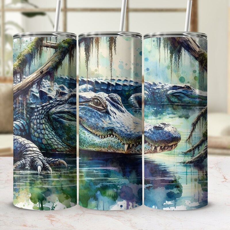 Alligator in Swamp Drawing - Etsy UK