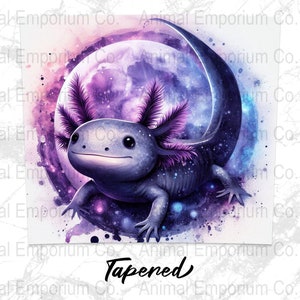 Axolotl Tumbler PNG Wrap, Celestial Night Sky Axolotl, Mystical Moon ...