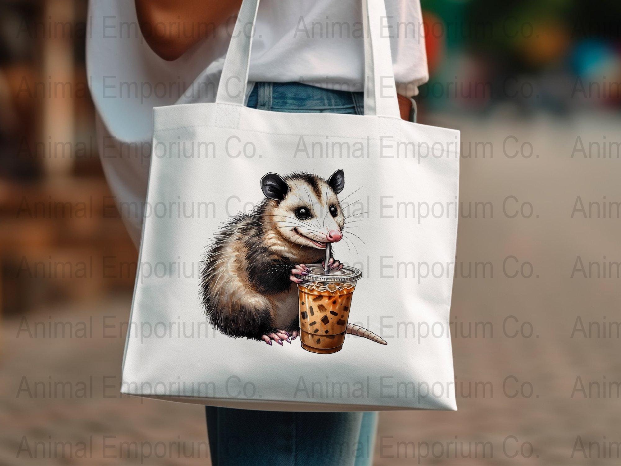 Possum Drinking Coffee PNG Shirt Sublimation Design, Digital Download ...