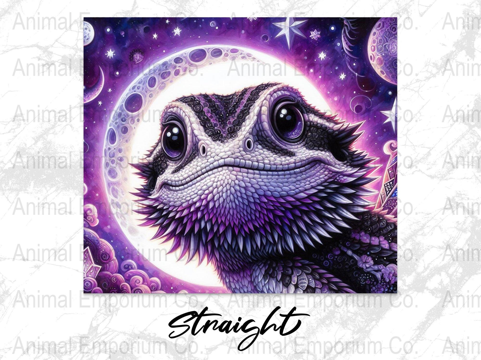 Bearded Dragon Tumbler PNG Wrap, Celestial Night Sky Lizard, Mystical ...