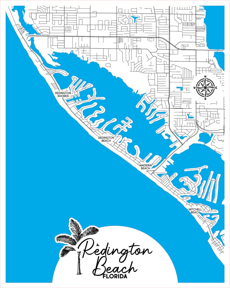 Redington Beach Map File, Redington Beach Svg, Florida Svg, Florida ...