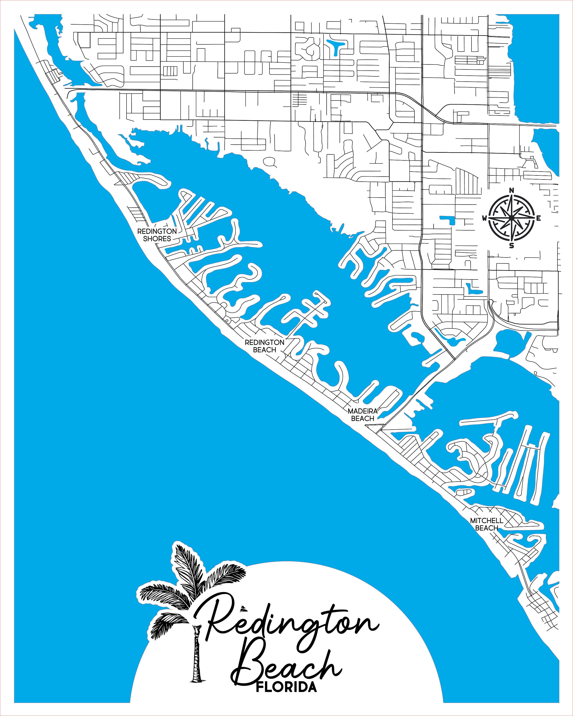 Redington Beach Map File, Redington Beach Svg, Florida Svg, Florida ...