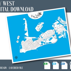 Key West SVG, Florida Keys SVG, Key West Map File, Laser Map, Laser ...
