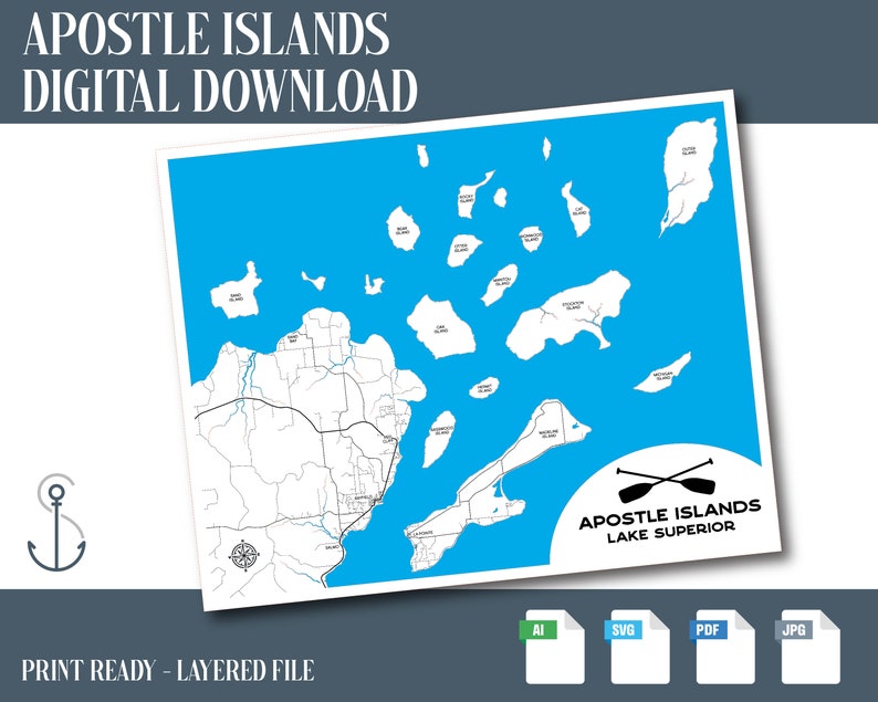Custom Lake Map File, Lake SVG, Island SVG, Instant Download, Laser ...