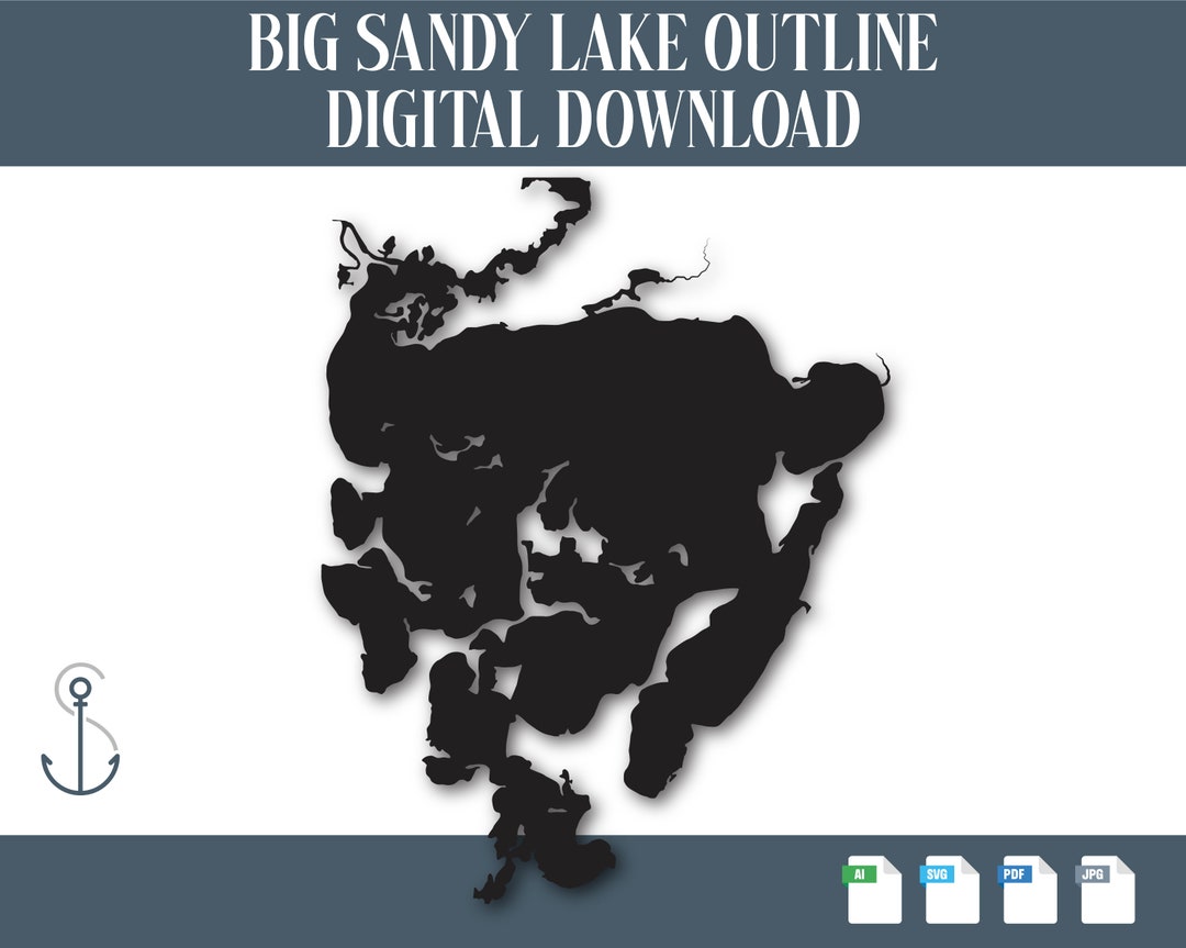 Big Sandy Lake Outline, Big Sandy Map File, Instant Download, Laser ...