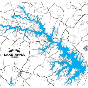 Lake Anna Map File, Lake Anna SVG, Instant Download, Laser File, Lake ...