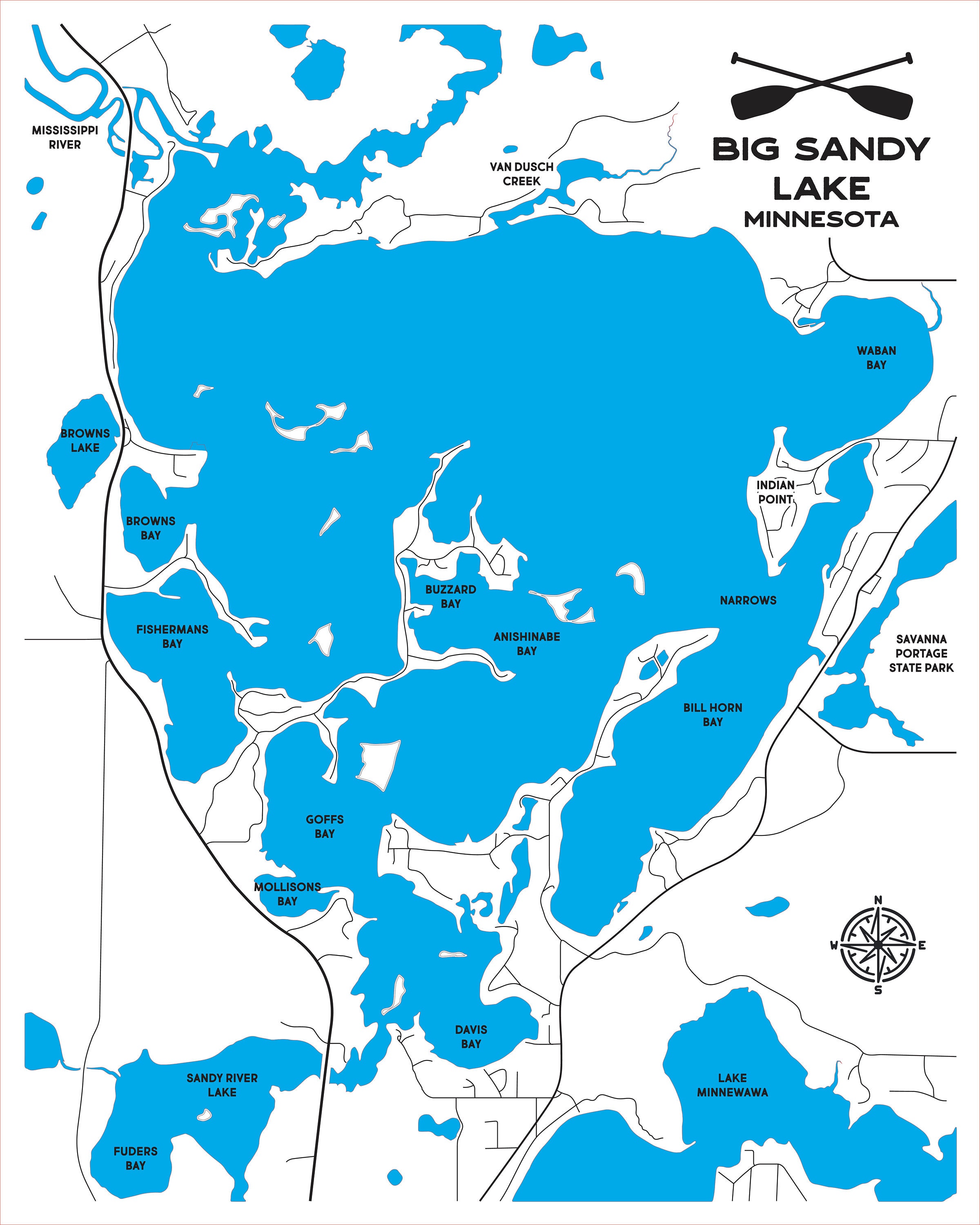 Big Sandy Map File, Big Sandy SVG, Laser Map File, Lake Map PDF, Lake ...