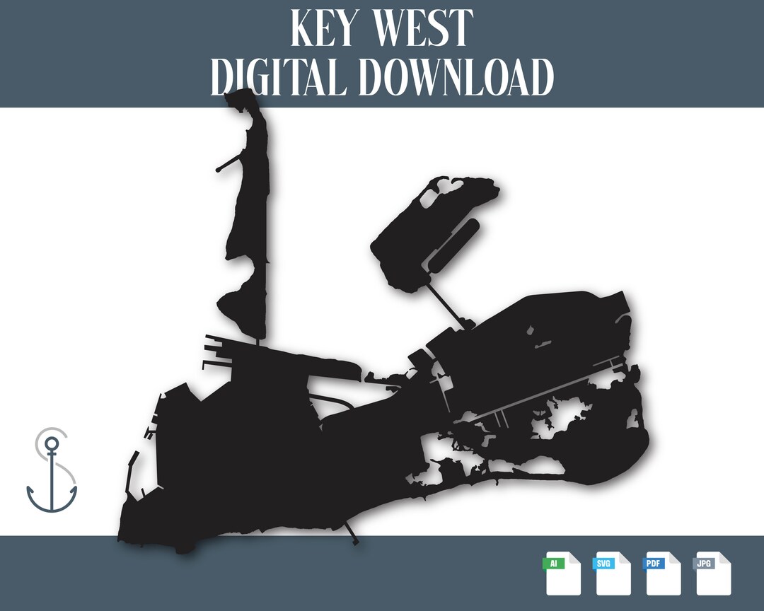 Key West Outline SVG, Key West Svg, Florida Keys Svg, Keys SVG, Laser ...