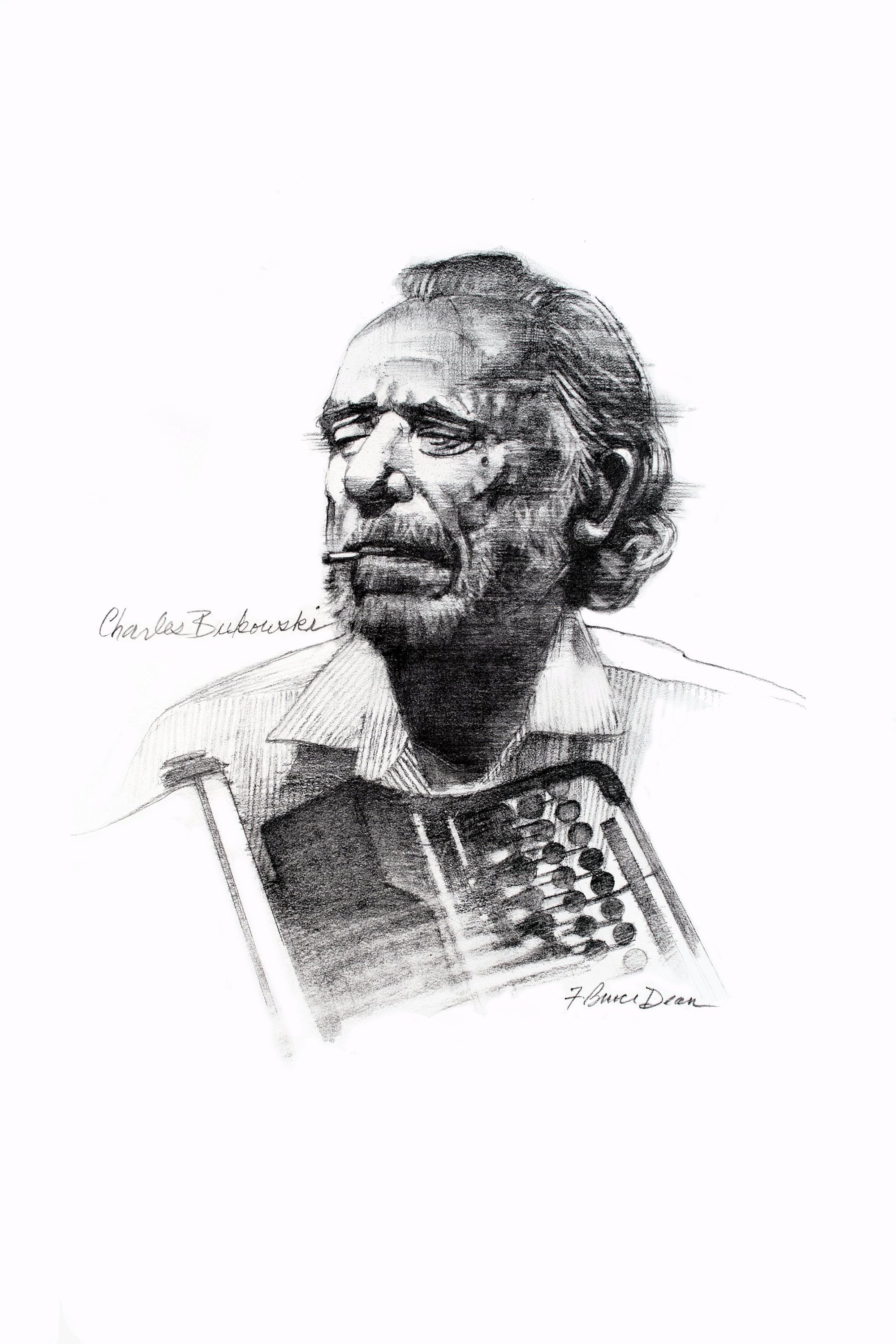 Charles Bukowski Portrait, Fine Art Digital Print - Etsy