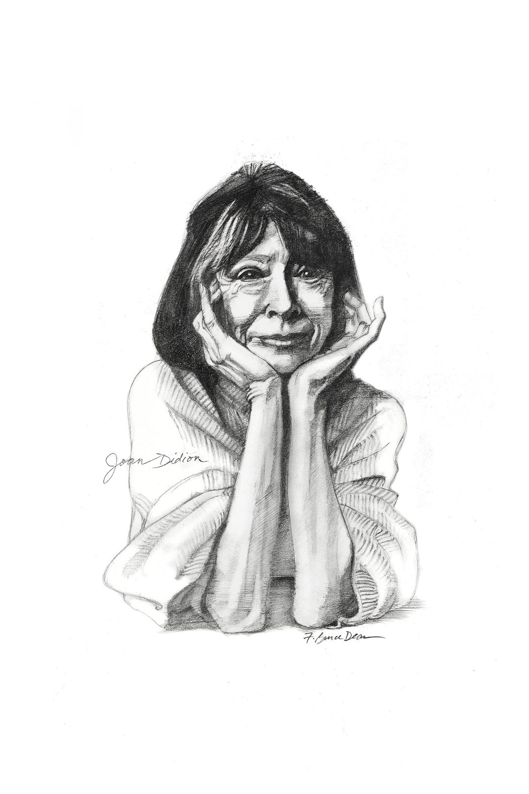 Joan Didion Portrait, Fine Art, Digital Print - Etsy