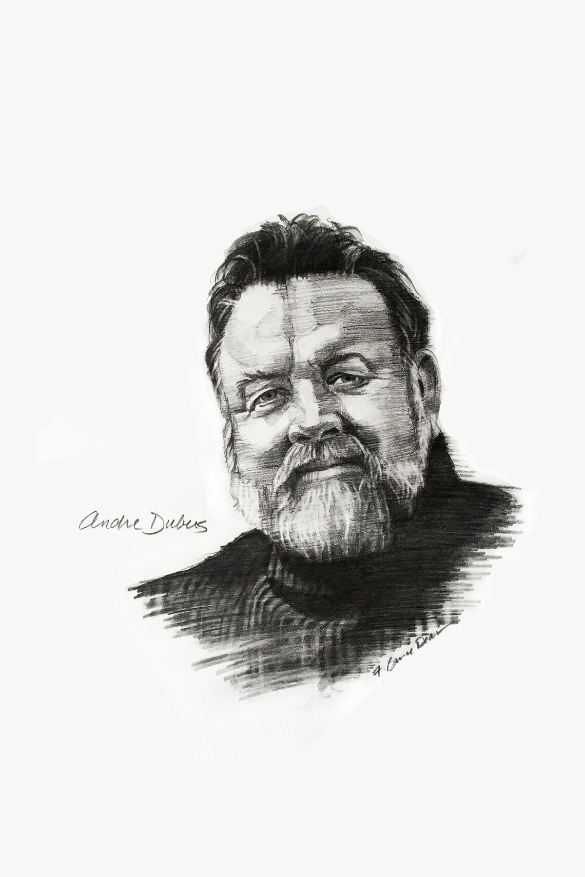 Andre Dubus Portrait, Fine Art, Digital Print - Etsy